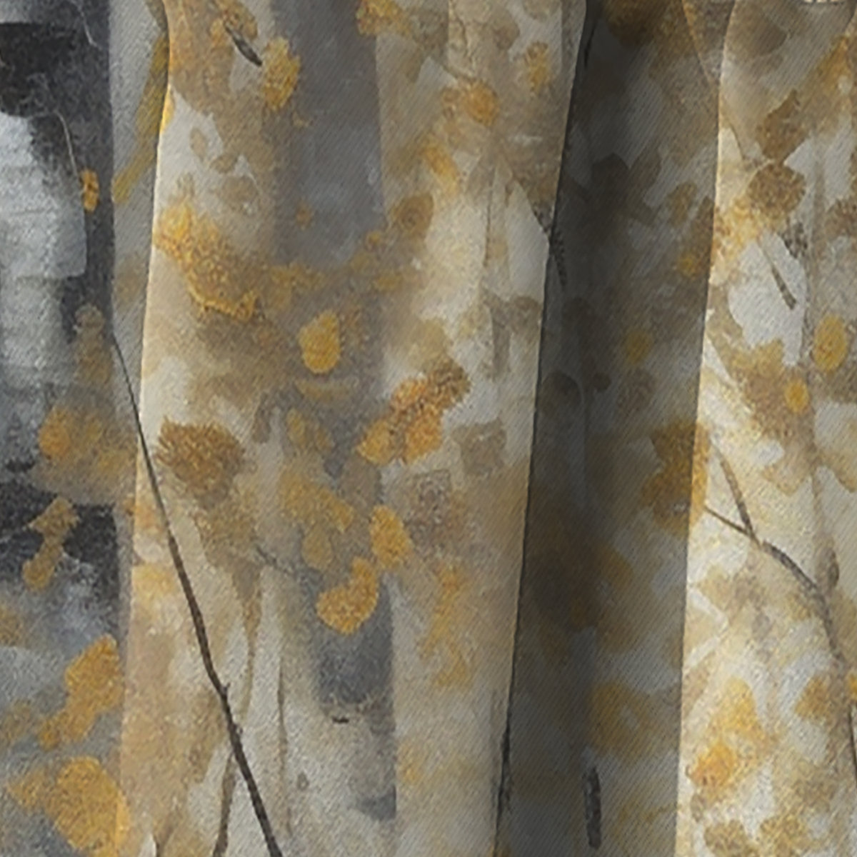 Design Art Birch Tree Forest Wonderland V - Tree Blackout Nature Curtain - 1 Panel | Wayfair